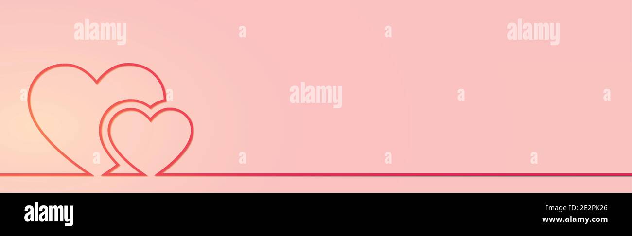 Heart from a red line on a white and yellow background - Vector ...