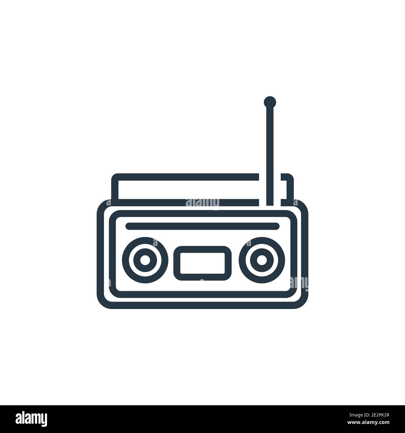 Boombox outline vector icon. Thin line black boombox icon, flat vector ... Boombox outline vector icon. Thin line black boombox icon, flat vector ...