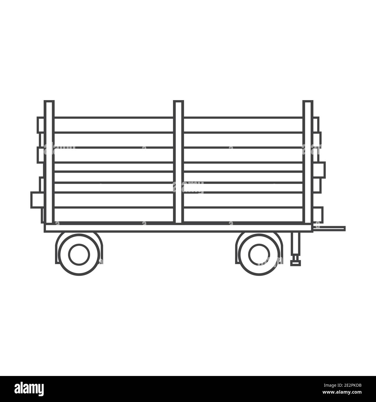 Timber Carrier. Hand-drawn vector illustration on white background ...