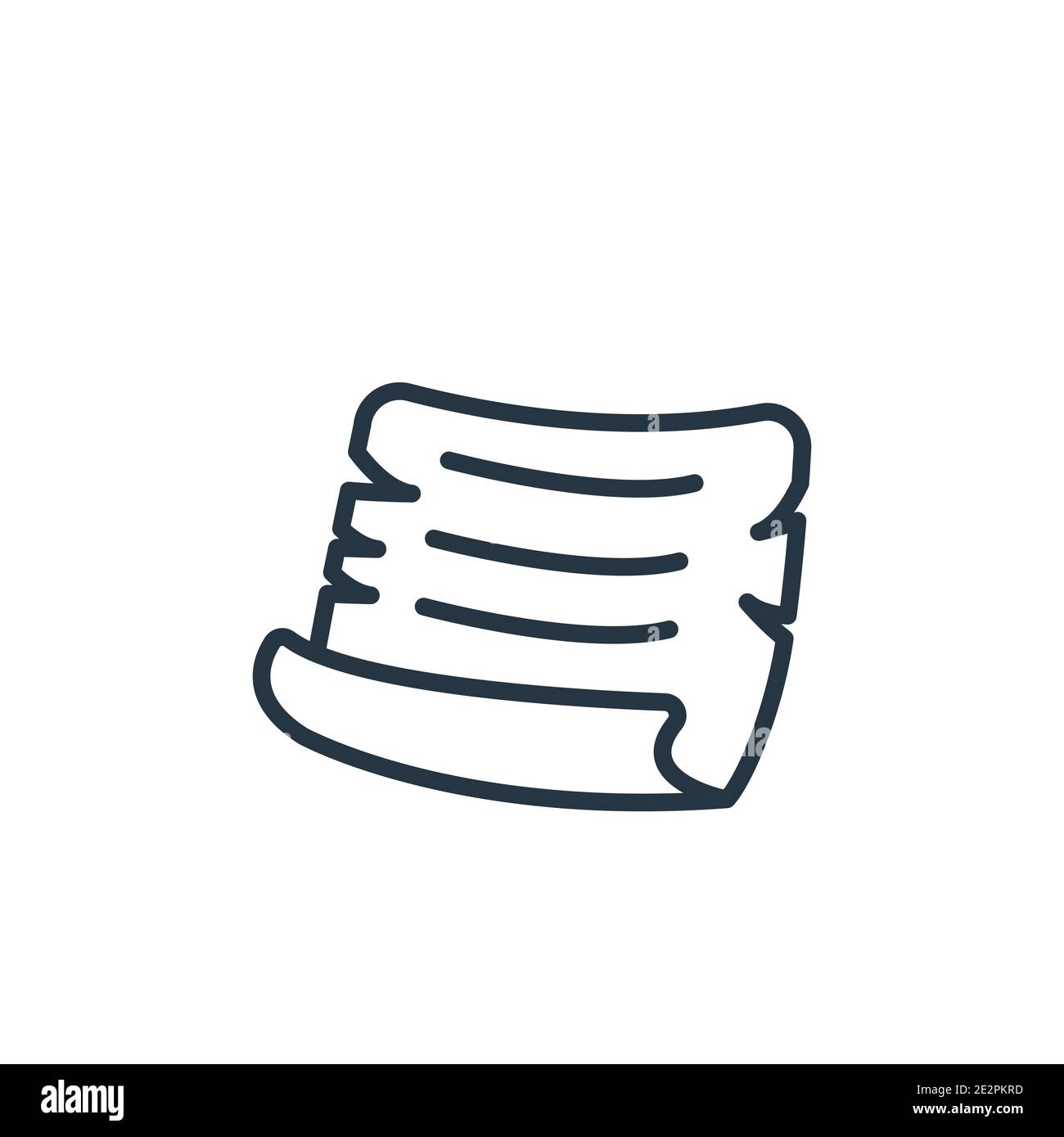 Manuscript outline vector icon. Thin line black manuscript icon, flat ...