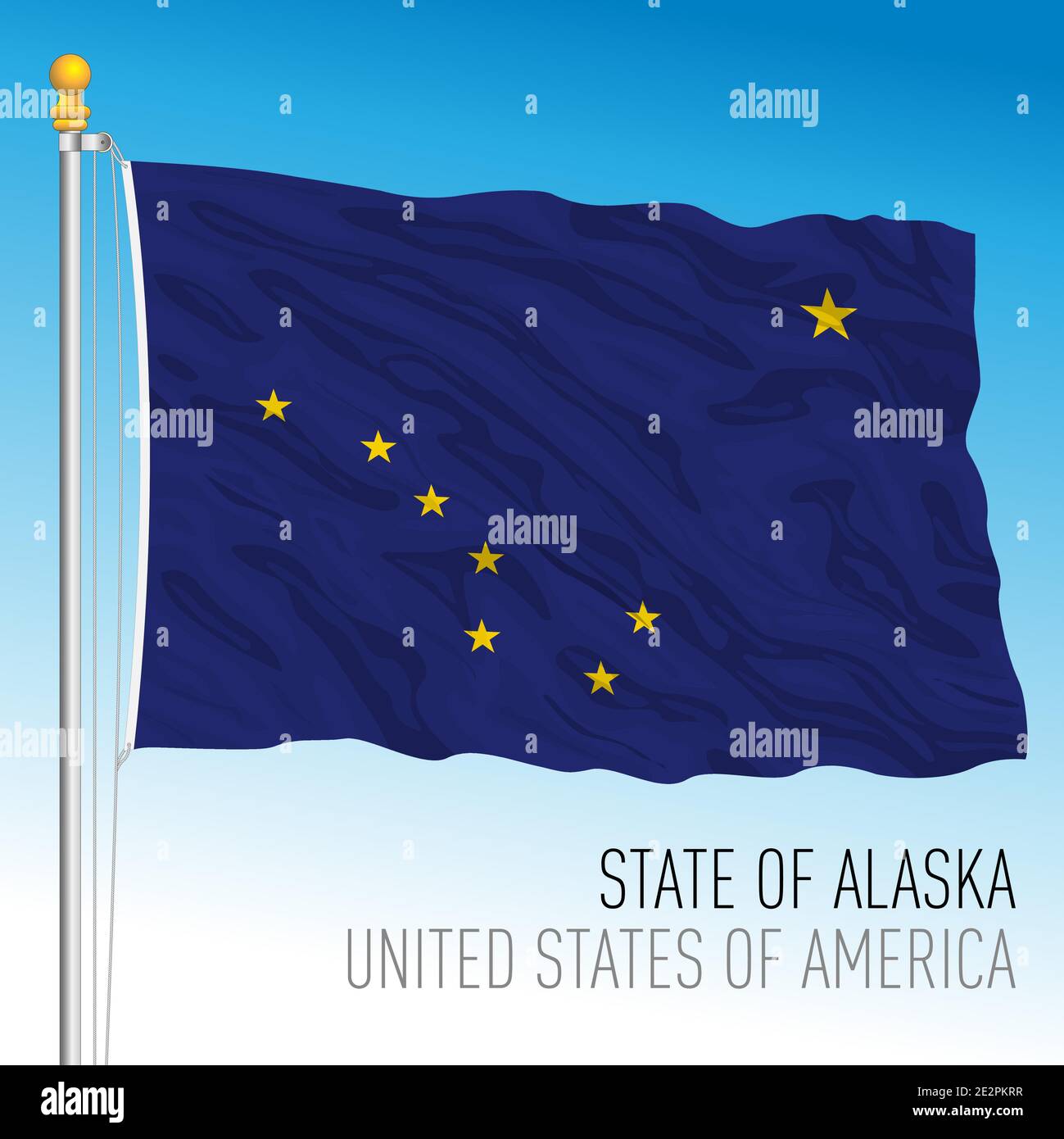Alaska federal state flag, United States of America, vector ...