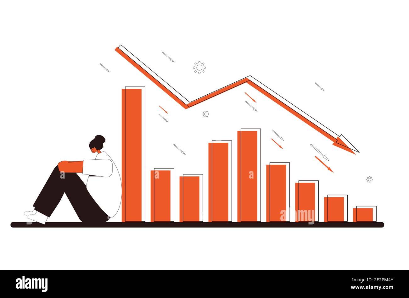 Tired market woman Stock Vector Images - Alamy