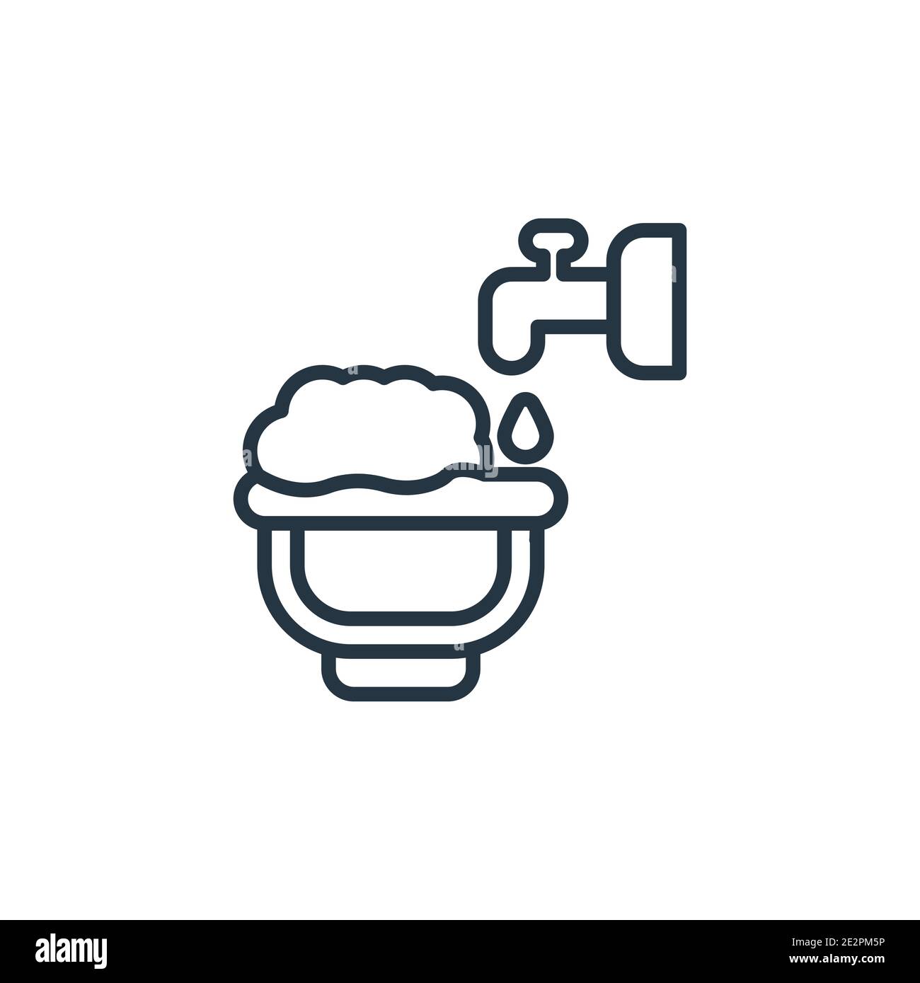 Water soak outline vector icon. Thin line black water soak icon, flat ...