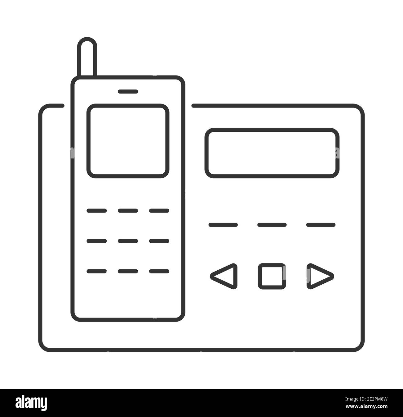 Handset icon vector. Help, Technical Support and 24 7 assistance sign ...
