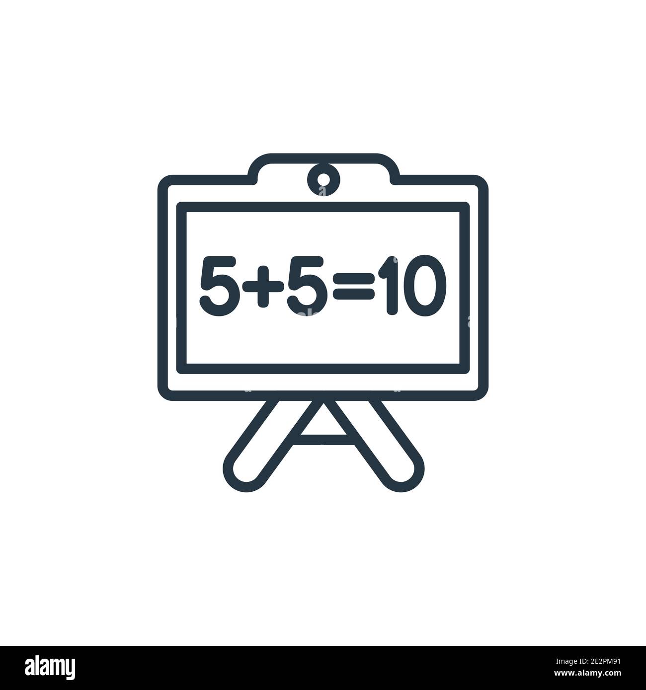 Writing whiteboard outline vector icon. Thin line black writing ...