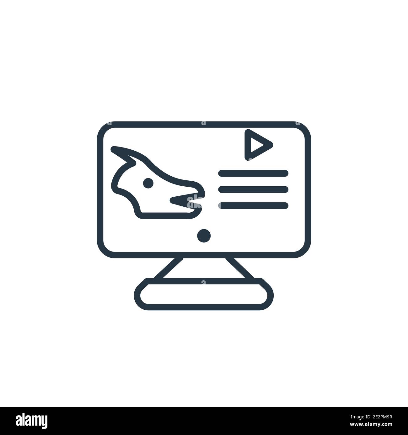 Paleontology outline vector icon. Thin line black paleontology icon ...