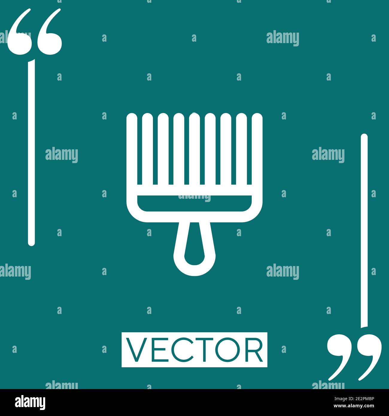 afro pick vector icon Linear icon. Editable stroke line Stock Vector ...