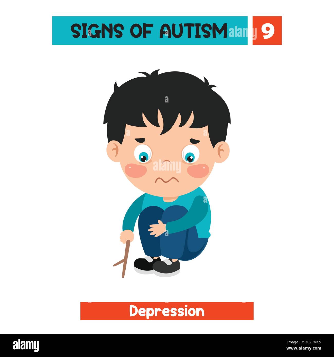 Concept Drawing of Autism Awareness Stock Vector Image & Art - Alamy
