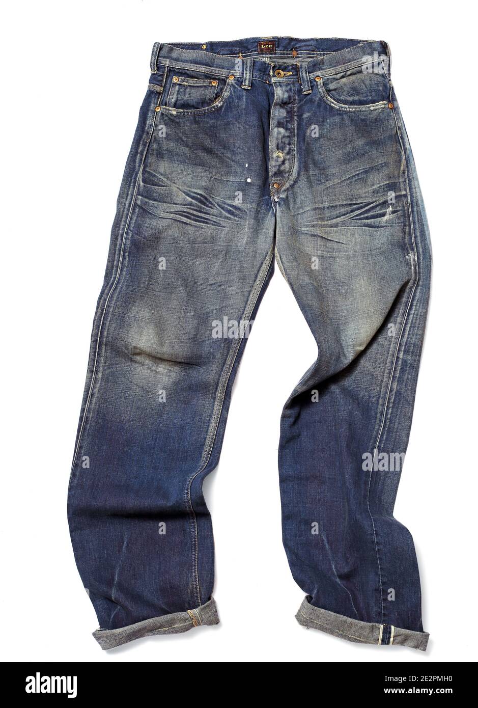 worn-in denim jeans Stock Photo - Alamy