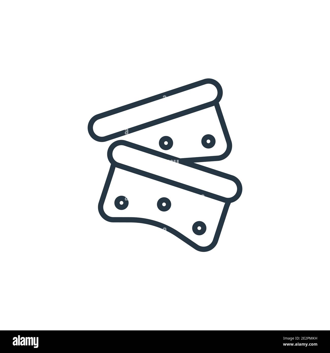 Scouring pads outline vector icon. Thin line black scouring pads icon ...