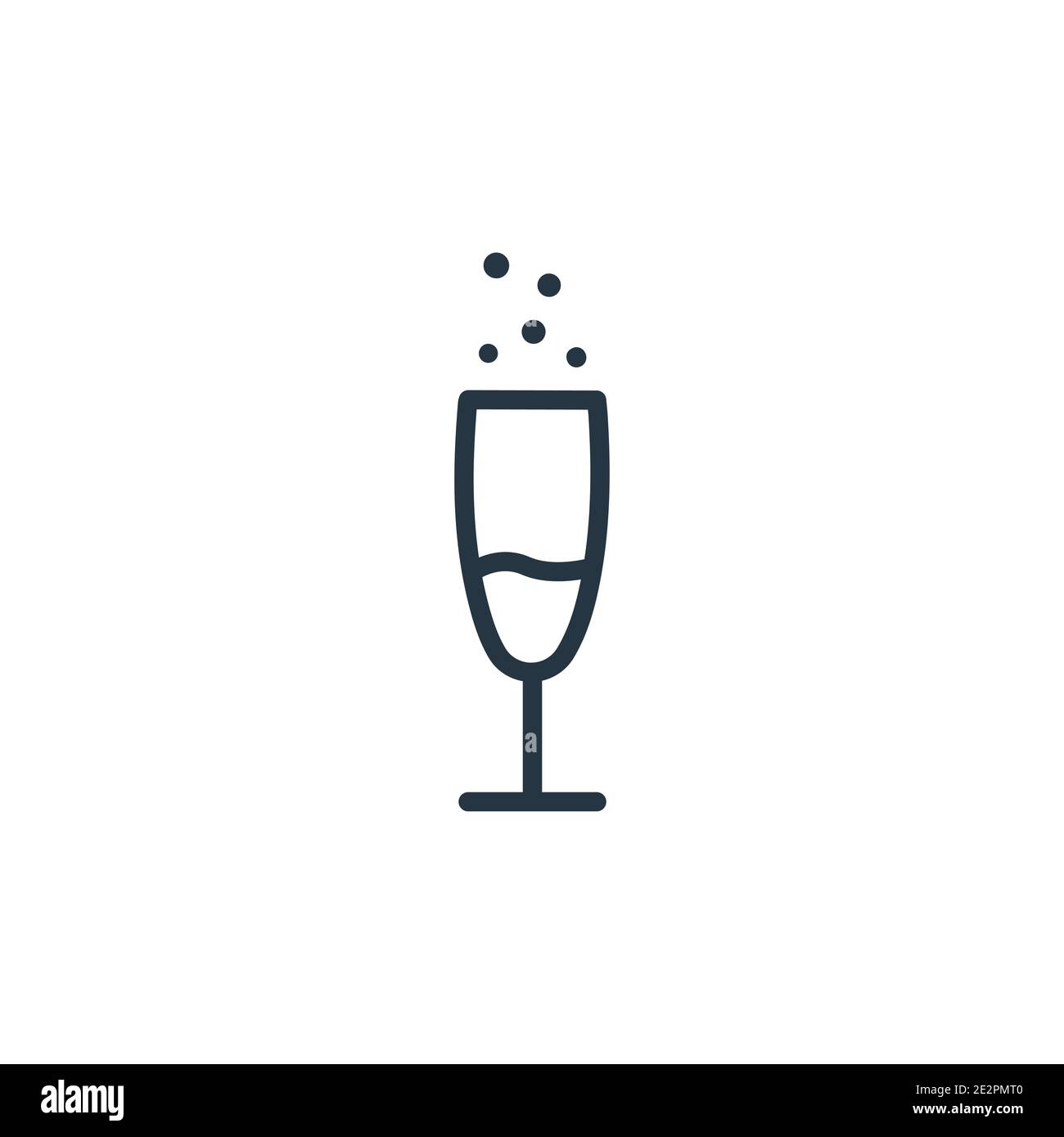 Champagne outline vector icon. Thin line black champagne icon, flat ...