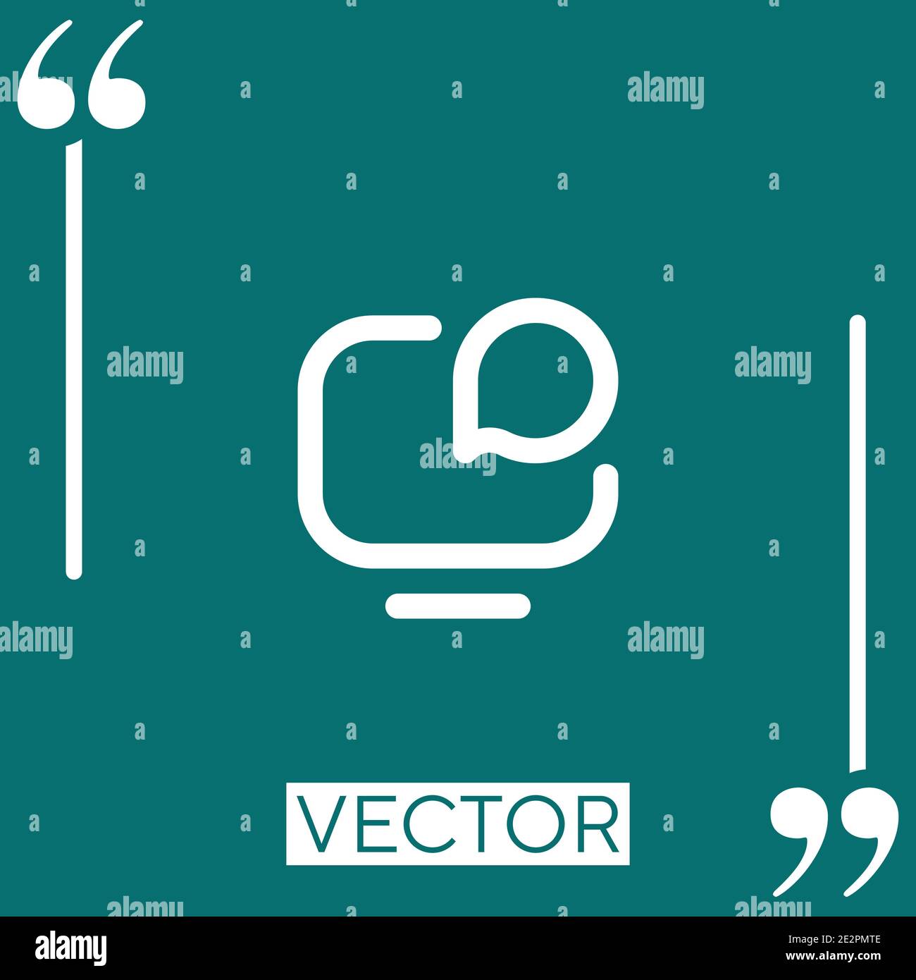 talk show vector icon Linear icon. Editable stroked line Stock Vector ...