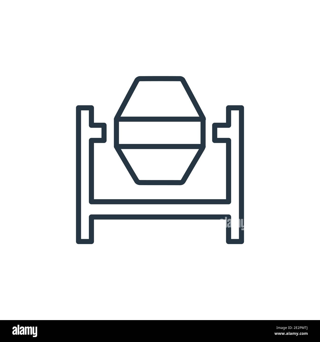 Cement mixers outline vector icon. Thin line black cement mixers icon ...