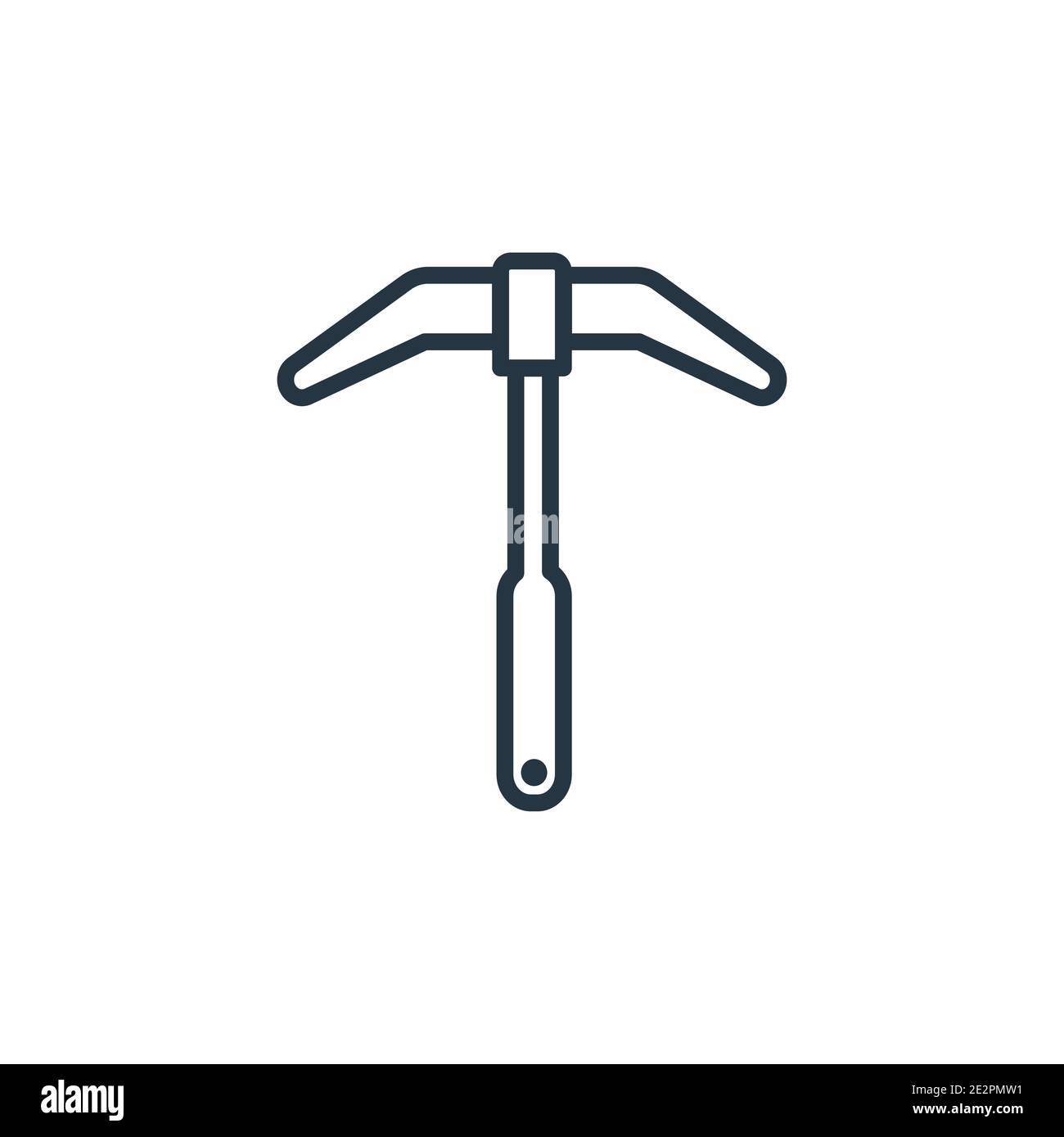 Gardening digger outline vector icon. Thin line black gardening digger ...