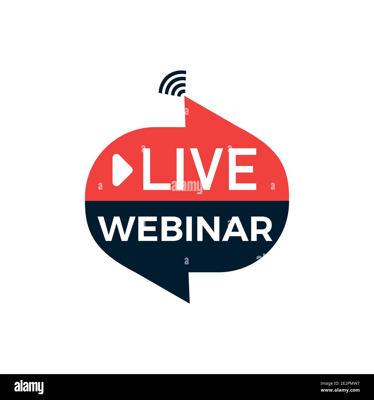 Live Webinar Button, icon, emblem, label - vector design Stock Vector ...