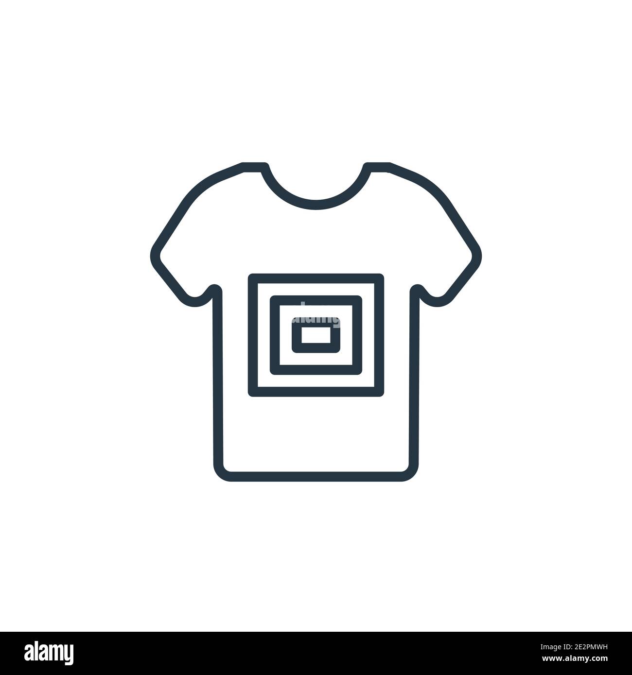 T shirt rectangular neck outline vector icon. Thin line black t shirt ...