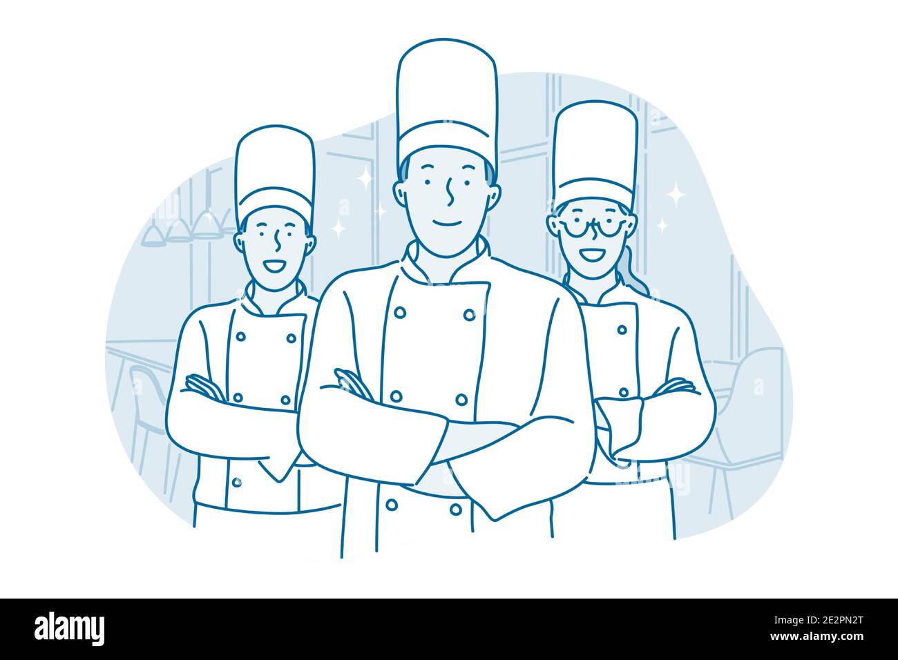 Team cooking Stock Vector Images - Alamy