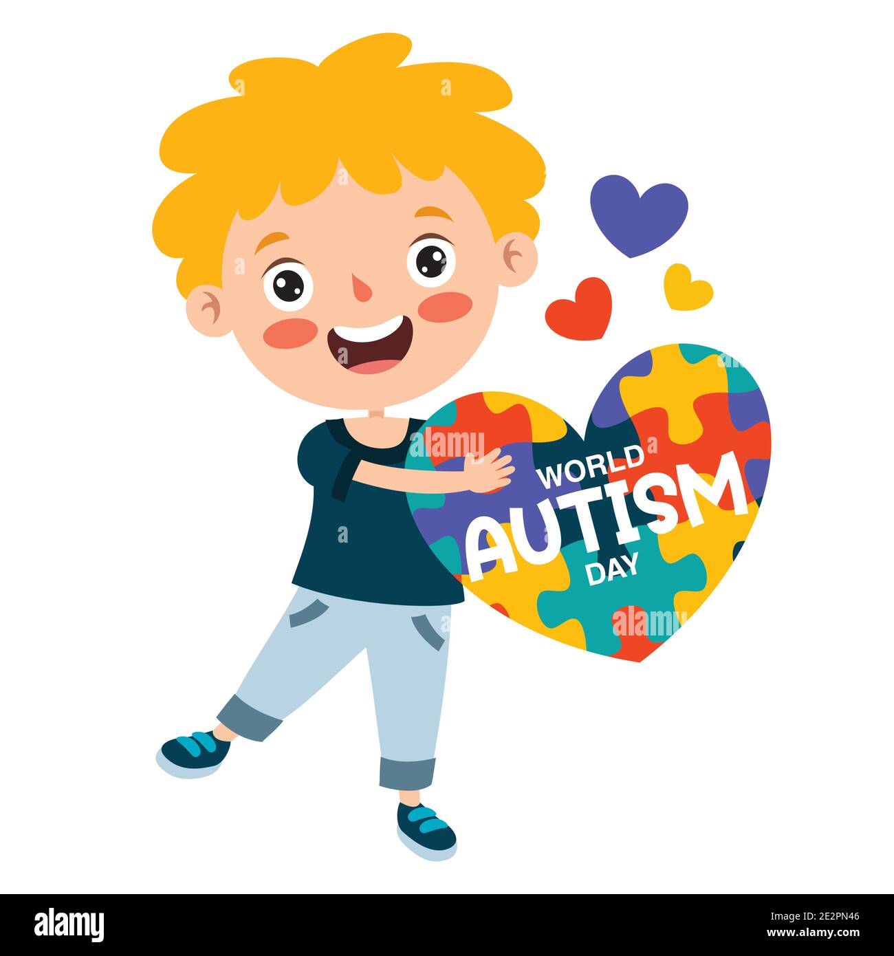 Concept Drawing of Autism Awareness Stock Vector Image & Art - Alamy