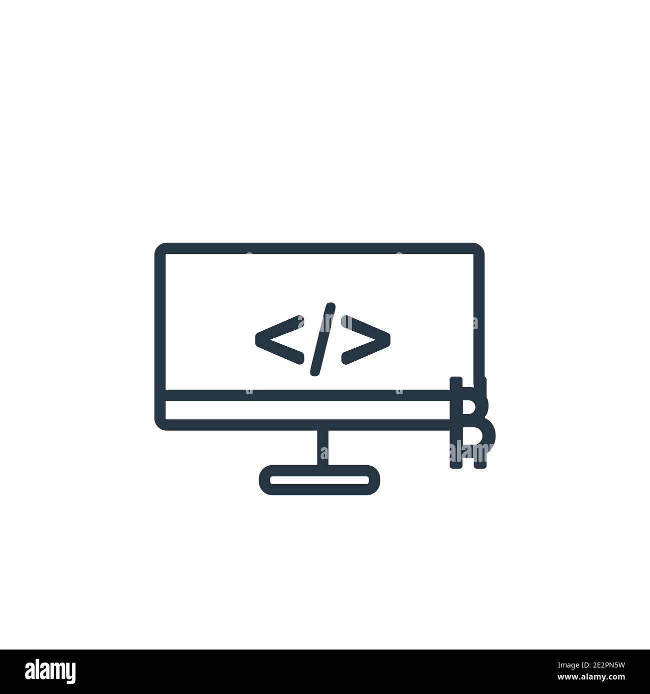 Programming Outline Vector Icon Thin Line Black Programming Icon Flat Vector Simple Element