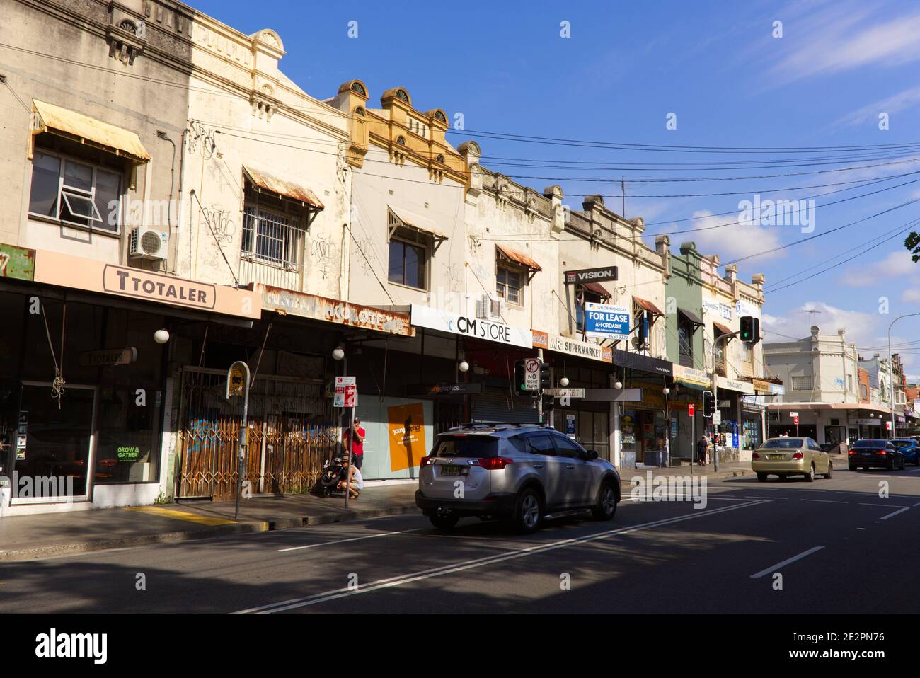 Historic streetscape of King Street Newtown Sydney New South Wales ...