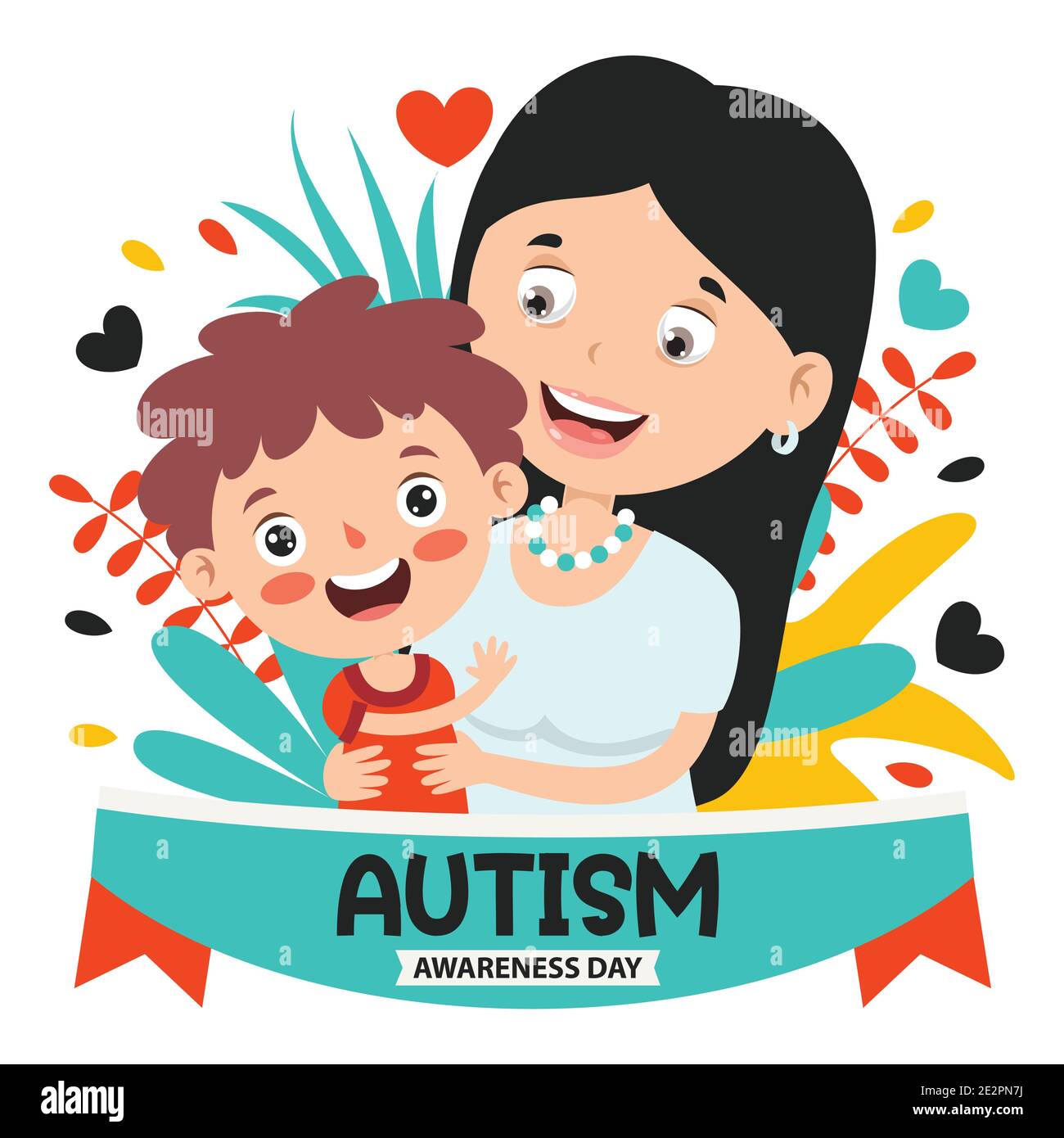 Concept Drawing of Autism Awareness Stock Vector Image & Art - Alamy