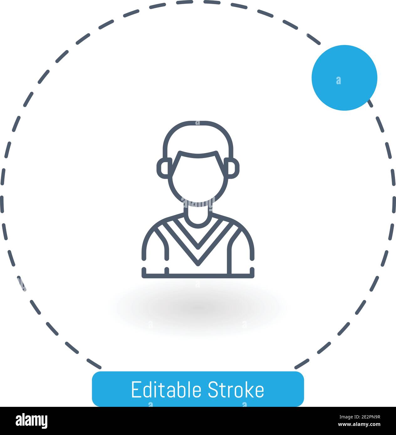 old man vector icon editable stroke outline icons for web and mobile ...