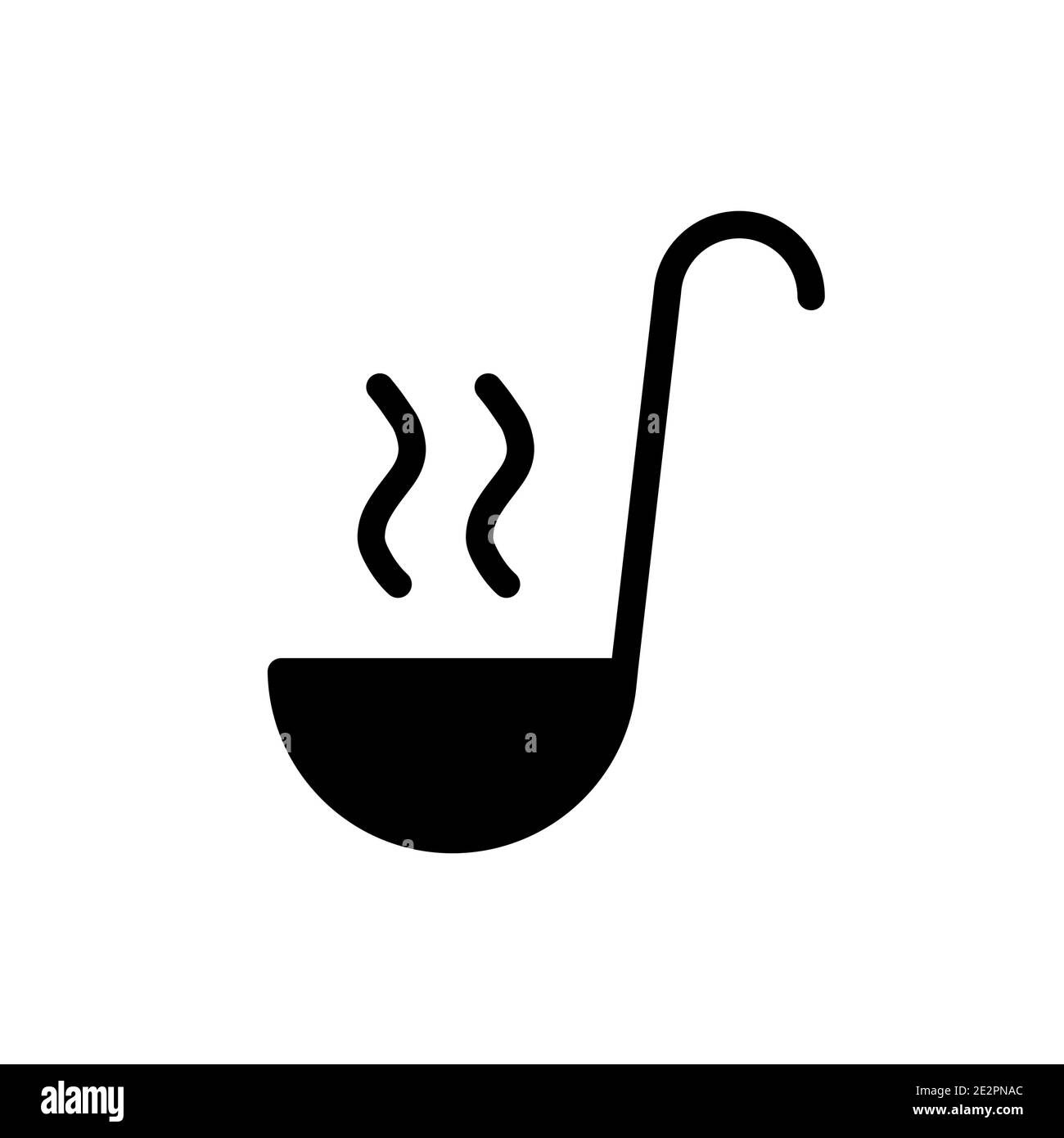 Soup ladle vector glyph icon. Kitchen appliance. Graph symbol for ...