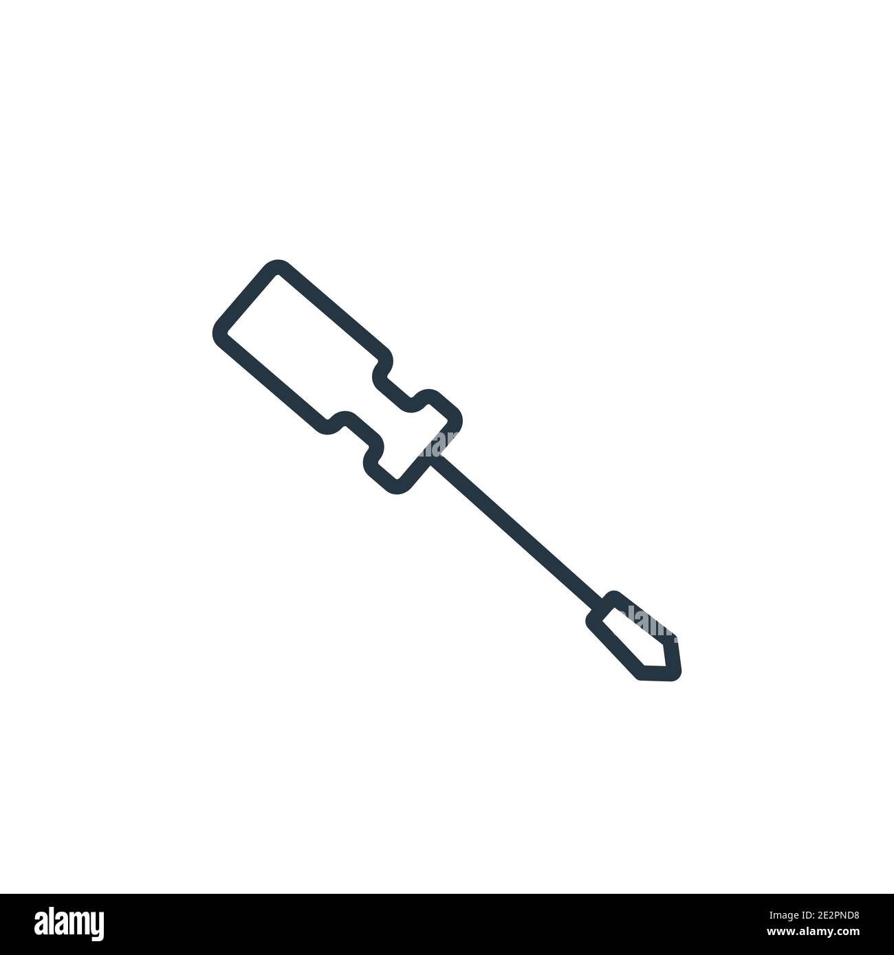 Chisel outline vector icon. Thin line black chisel icon, flat vector ...