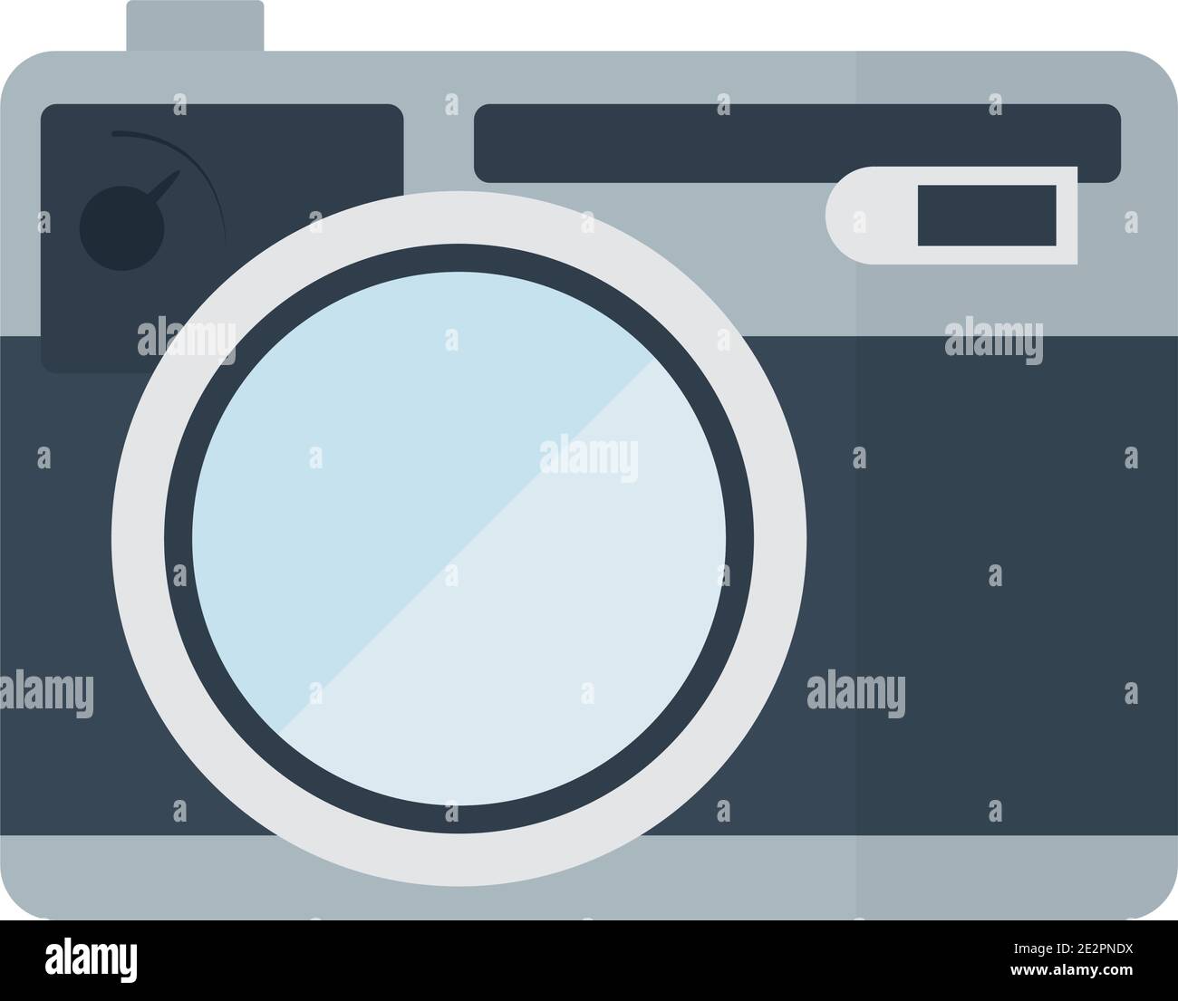 photographic camera icon over white background, colorful design, vector ...