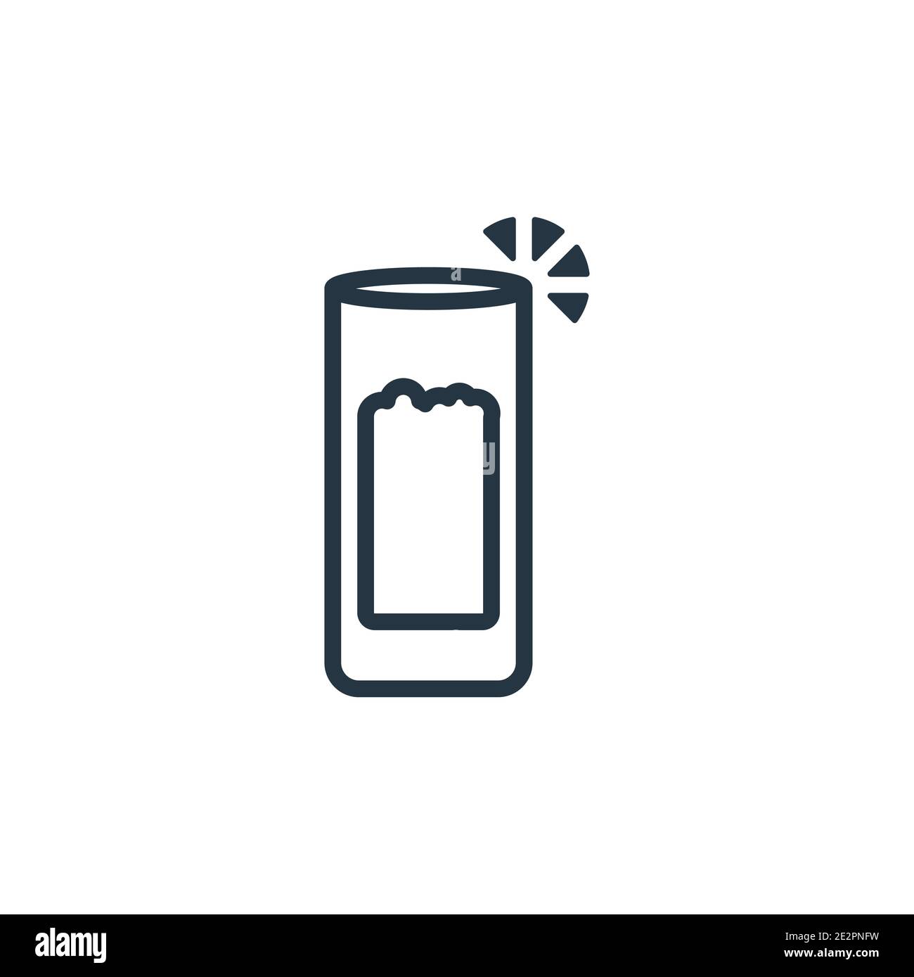 Ramos gin fizz outline vector icon. Thin line black ramos gin fizz icon ...
