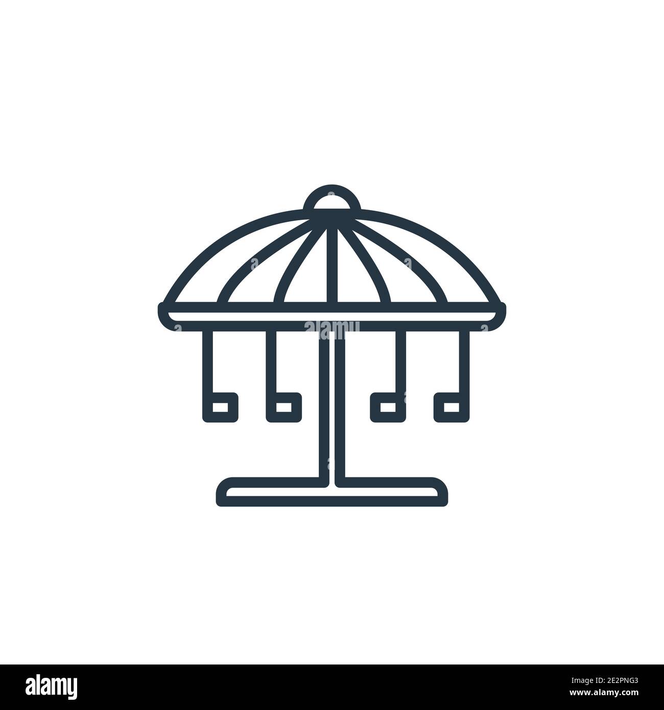 Carousel outline vector icon. Thin line black carousel icon, flat ...