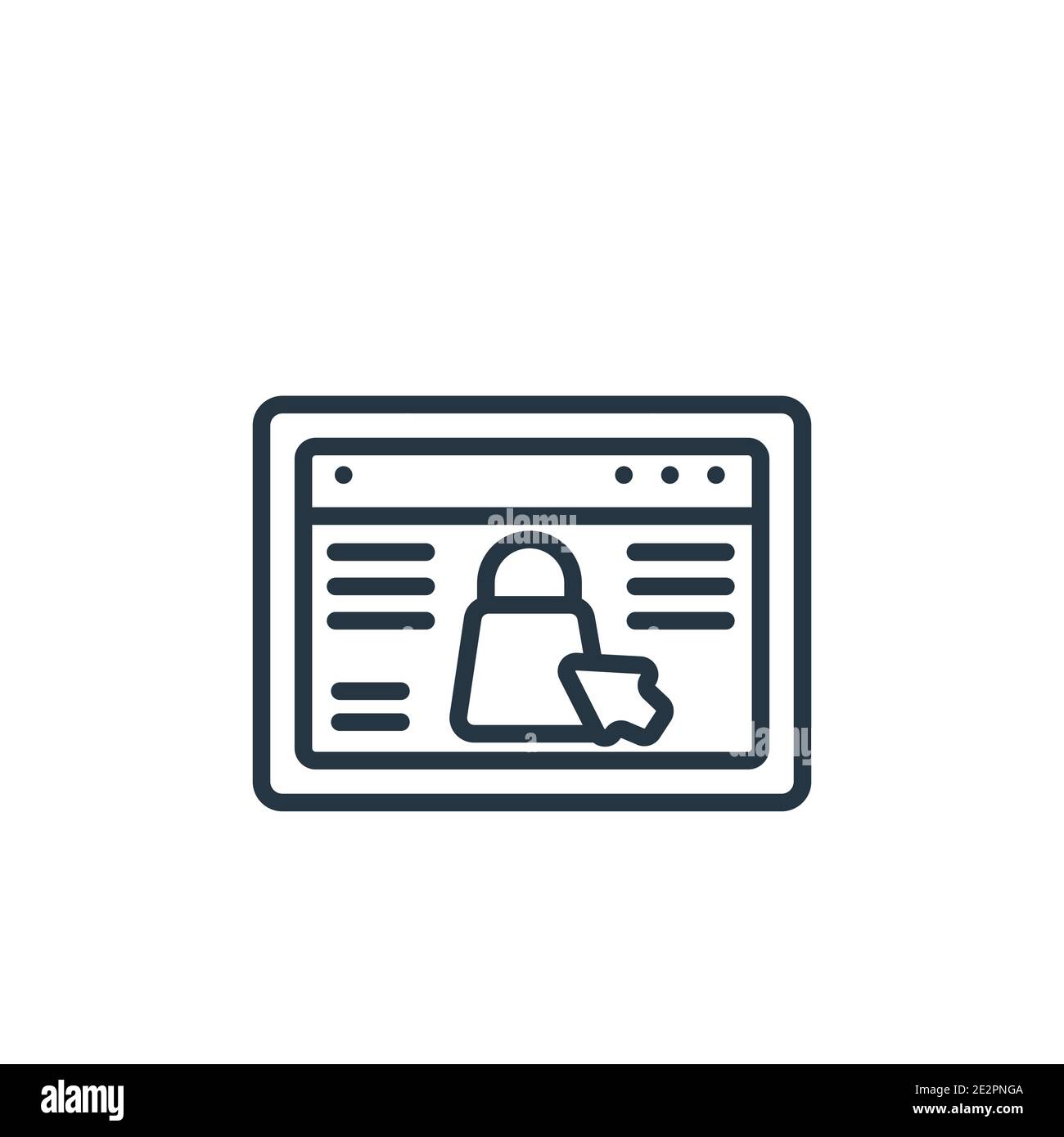 Black pointer outline vector icon. Thin line black black pointer icon, flat vector simple ...