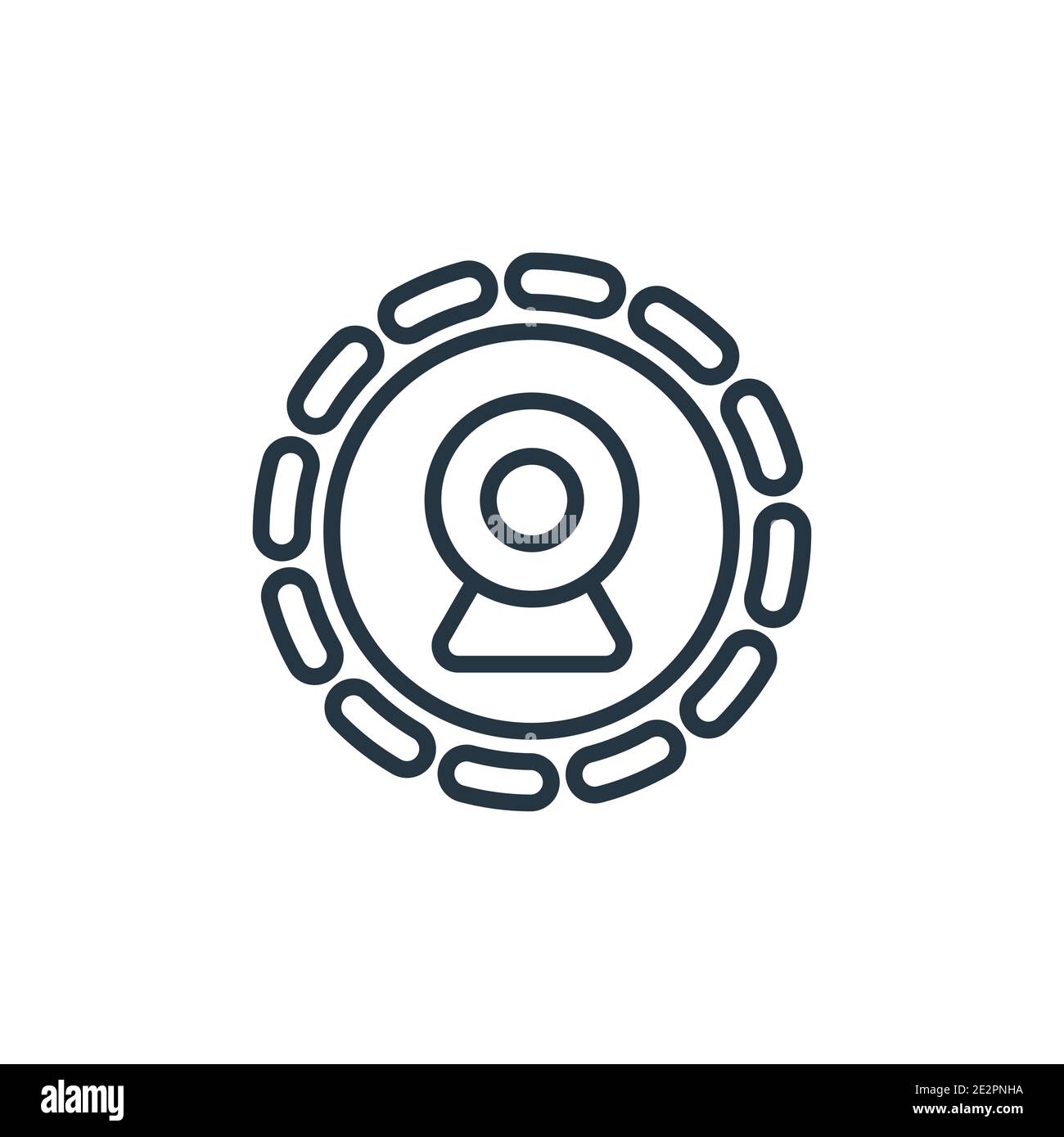 Web camera outline vector icon. Thin line black web camera icon, flat ...