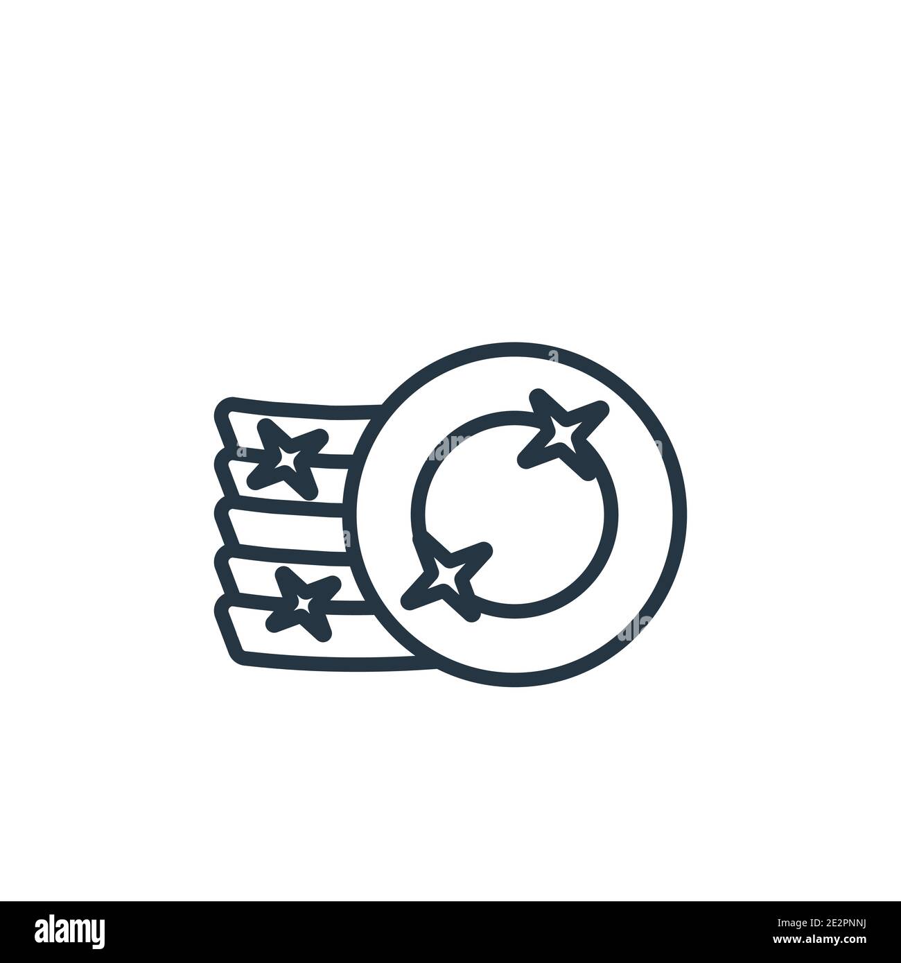 Dish outline vector icon. Thin line black dish icon, flat vector simple ...