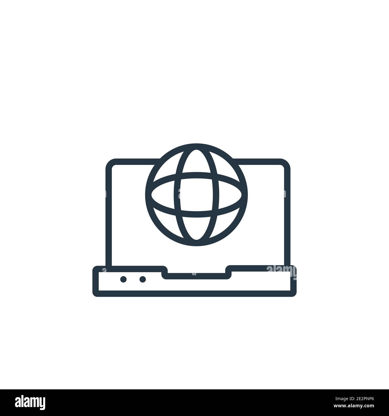 Surfing the net outline vector icon. Thin line black surfing the net ...