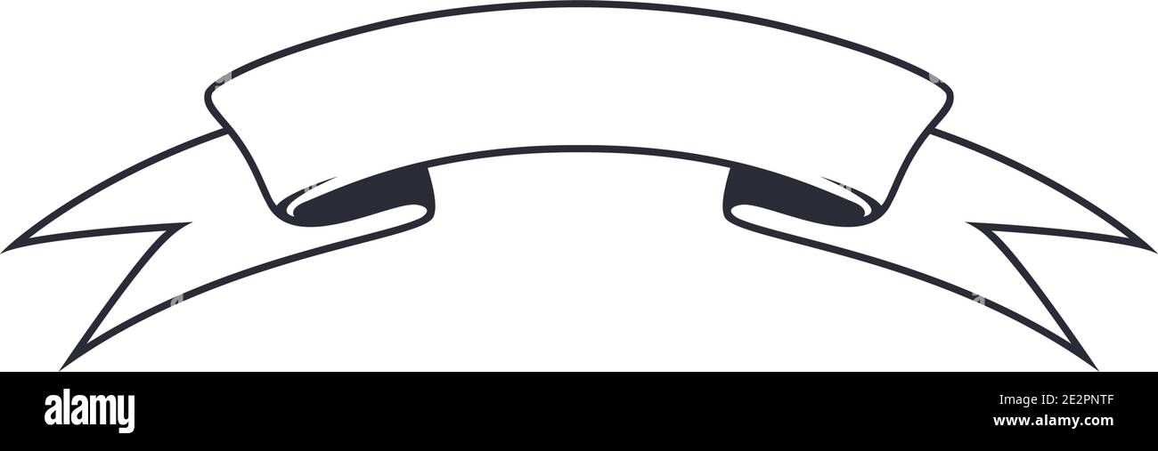 Simple ribbon icon isolated on white background Stock Vector Image ...