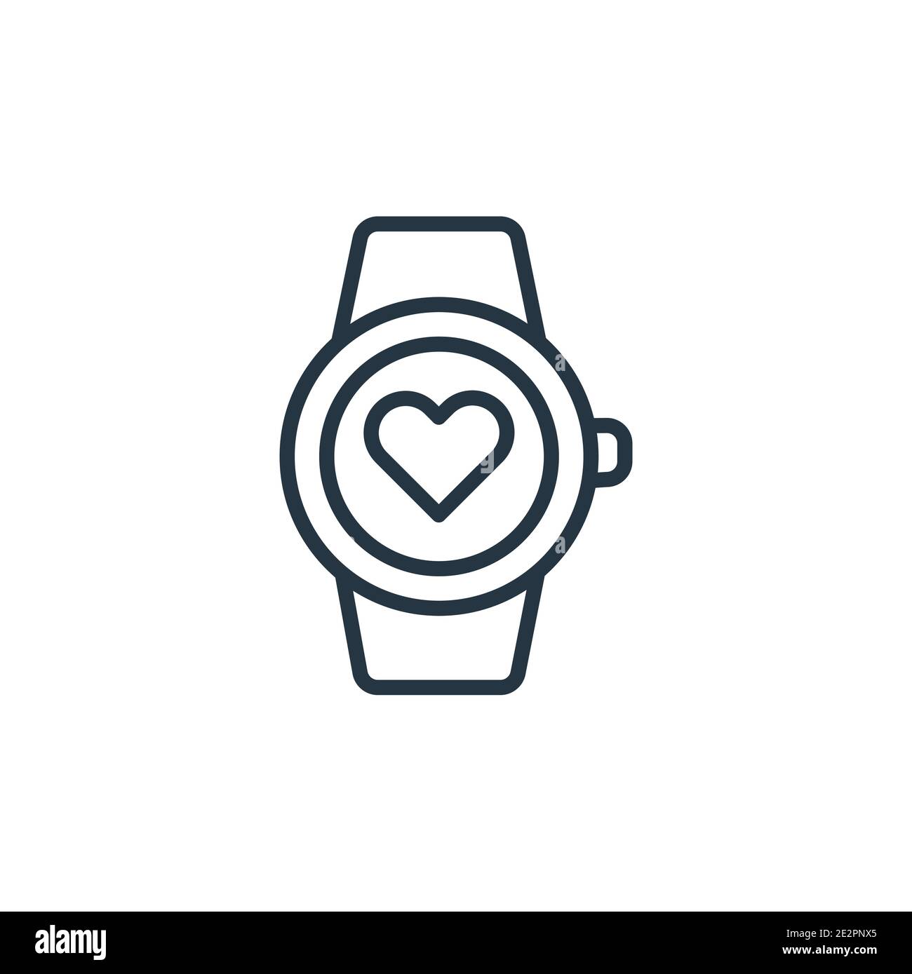 Smartwatch outline vector icon. Thin line black smartwatch icon, flat vector simple element ...