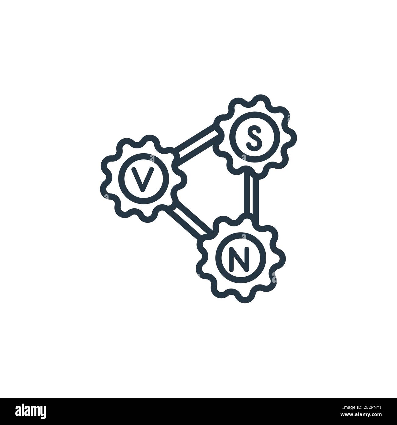 Alphabet outline vector icon. Thin line black alphabet icon, flat ...