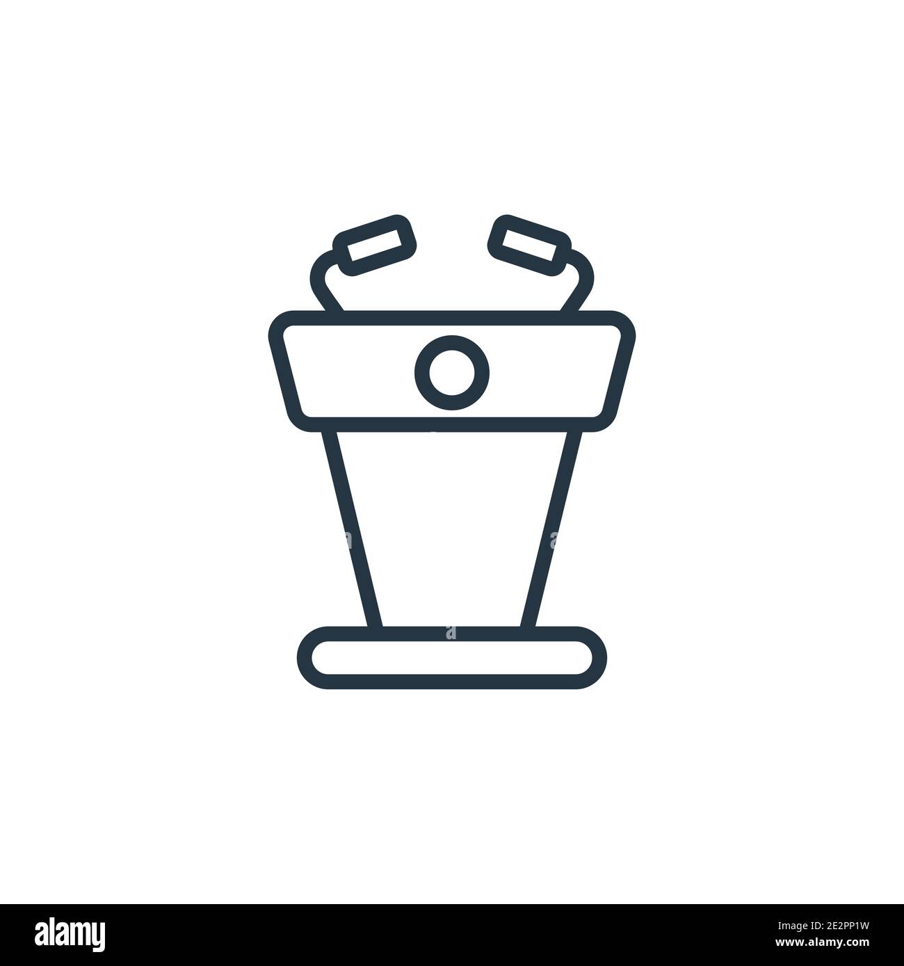 Lectern outline vector icon. Thin line black lectern icon, flat vector ...
