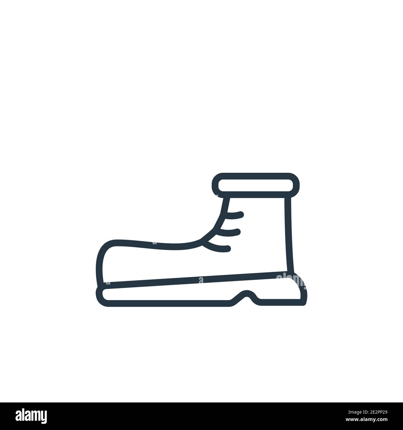 Shoe outline vector icon. Thin line black shoe icon, flat vector simple ...