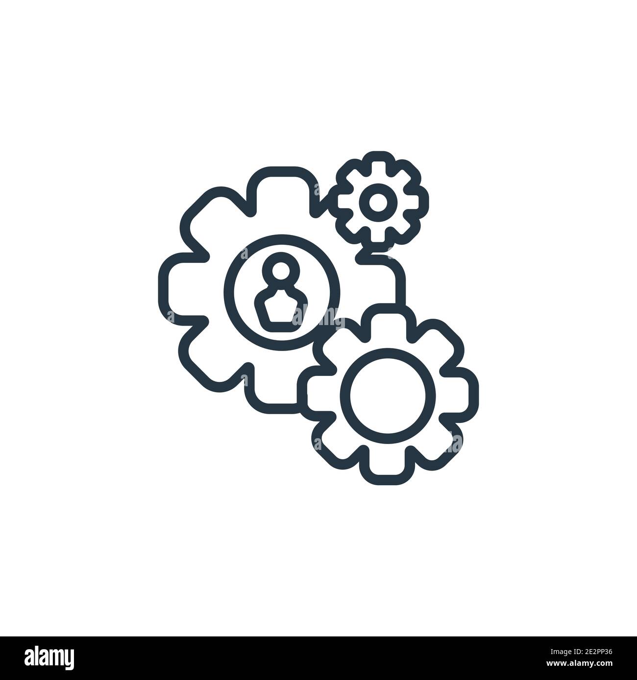 Productivity outline vector icon. Thin line black productivity icon ...