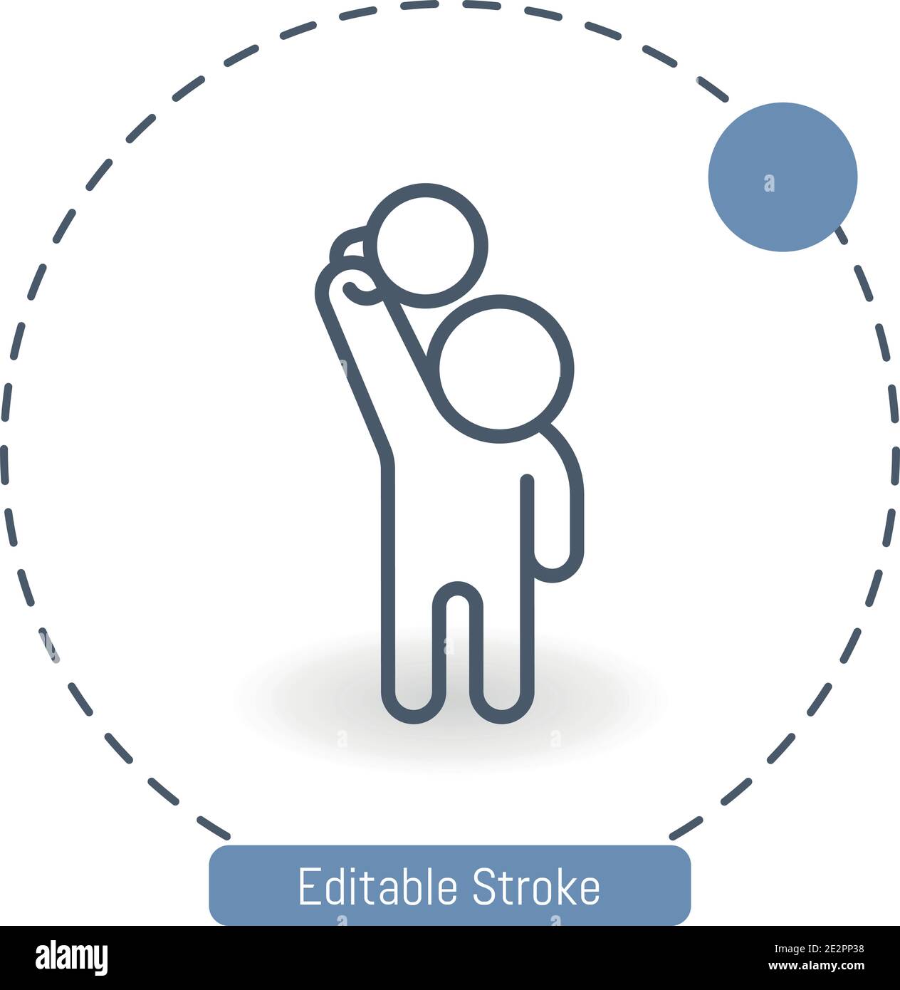 Lifting weight with right arm Stock Vector Images - Alamy