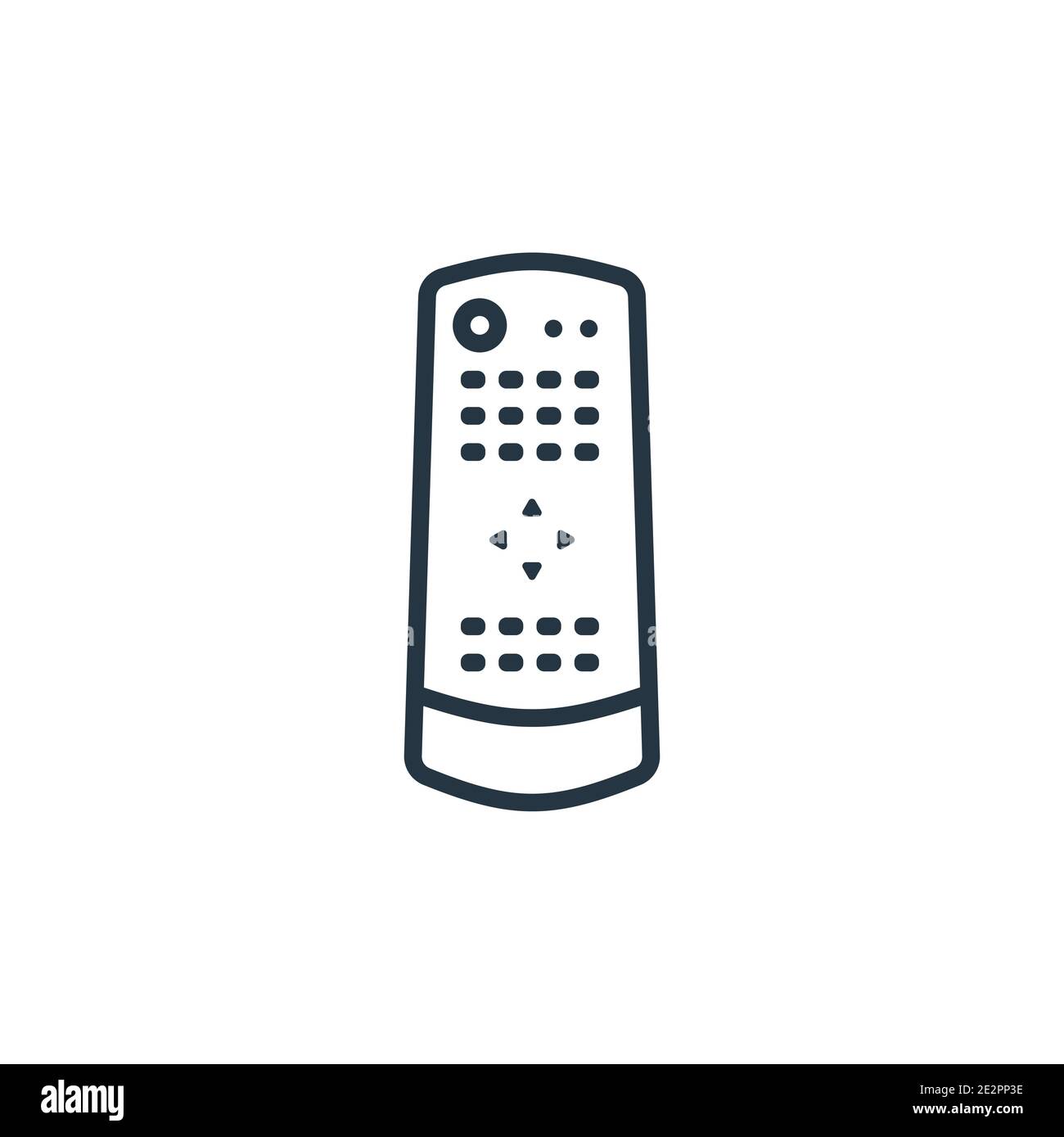 Tv remote outline vector icon. Thin line black tv remote icon, flat ...