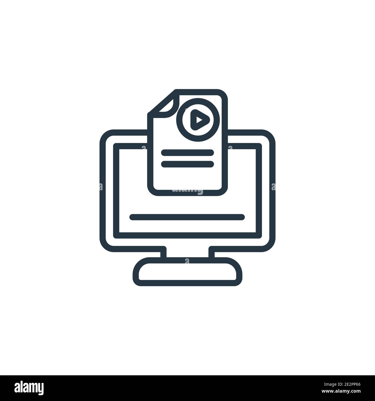Lesson outline vector icon. Thin line black lesson icon, flat vector ...