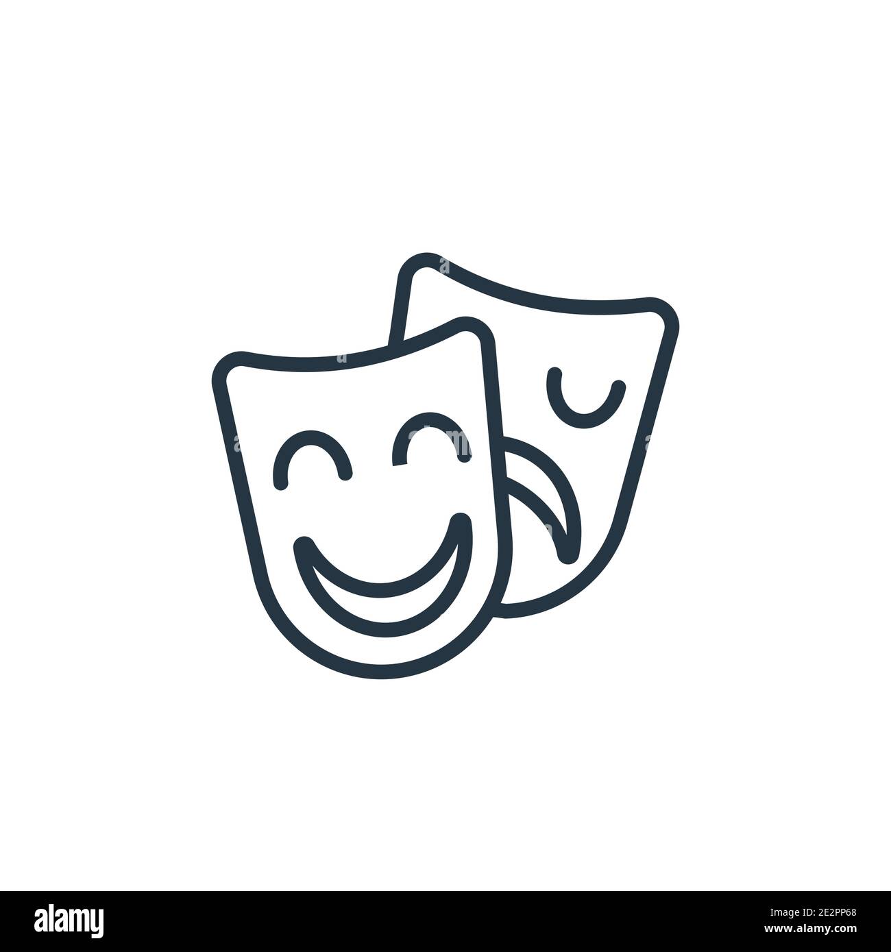 Theater outline vector icon. Thin line black theater icon, flat vector ...