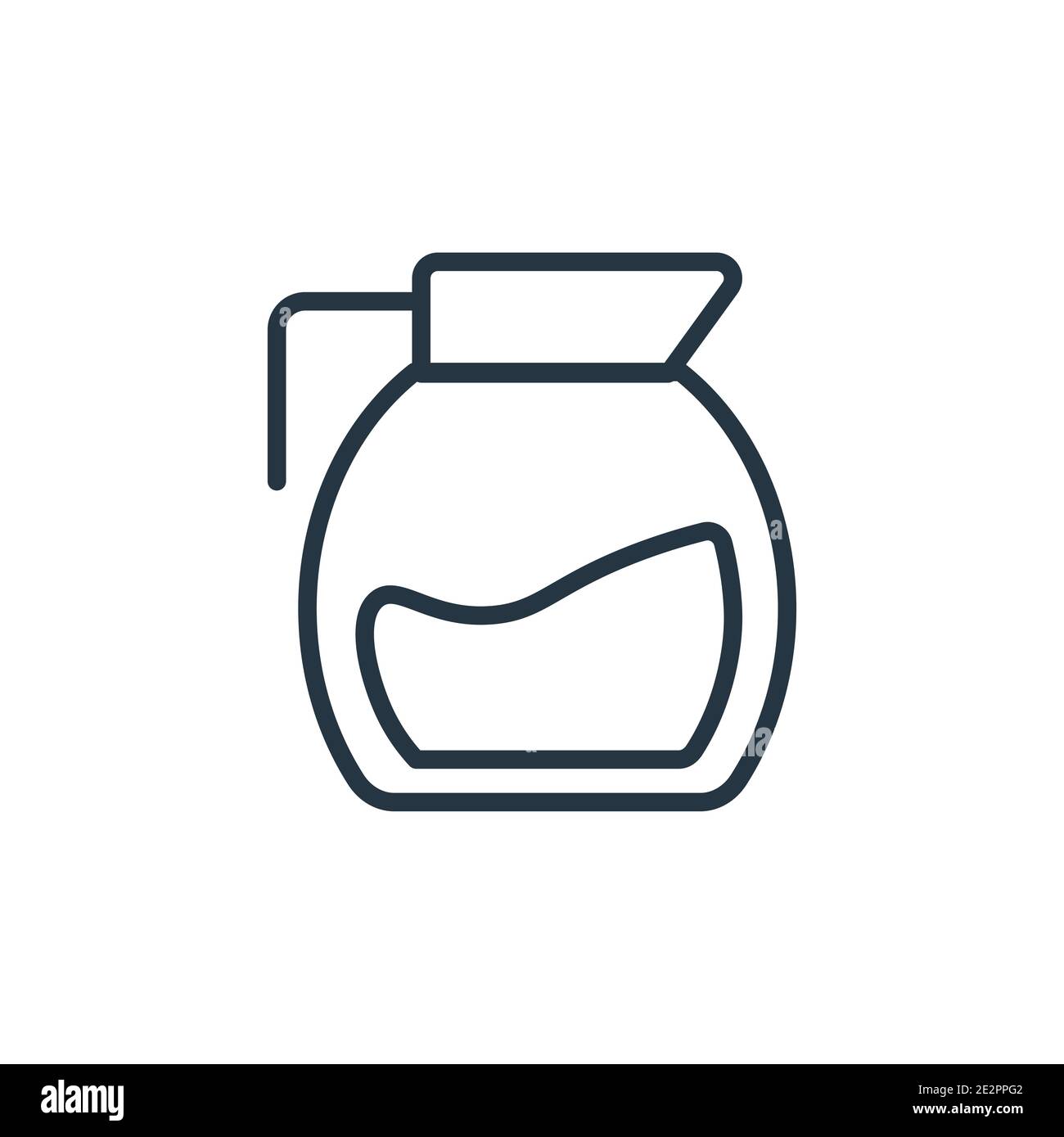 Water jug outline vector icon. Thin line black water jug icon, flat ...