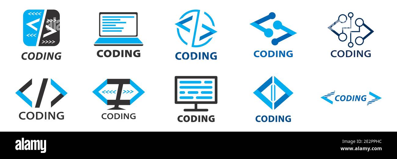 Vector logo of coding, it company Stock Vector Image & Art - Alamy