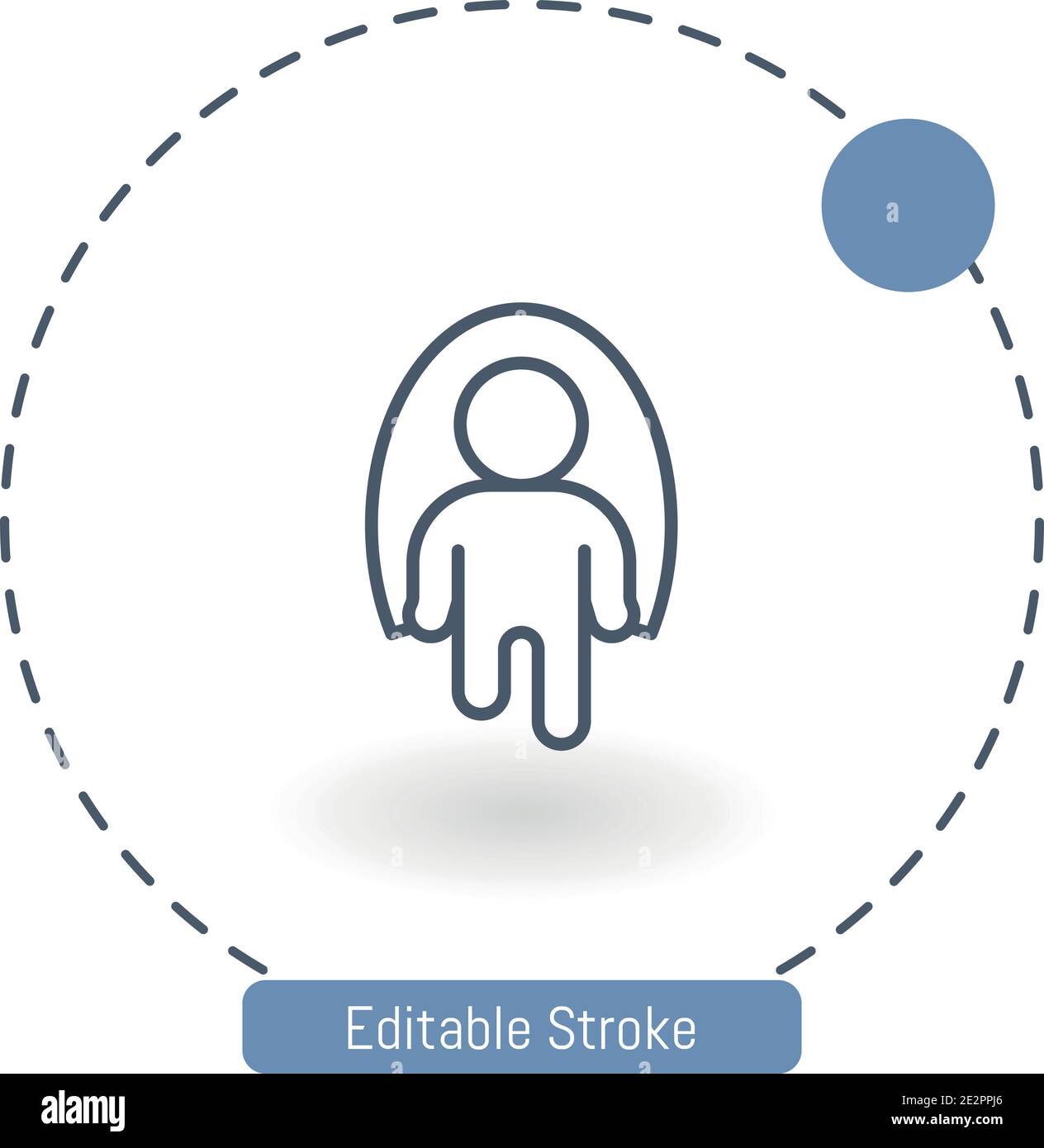 skipping rope vector icon editable stroke outline icons for web and ...