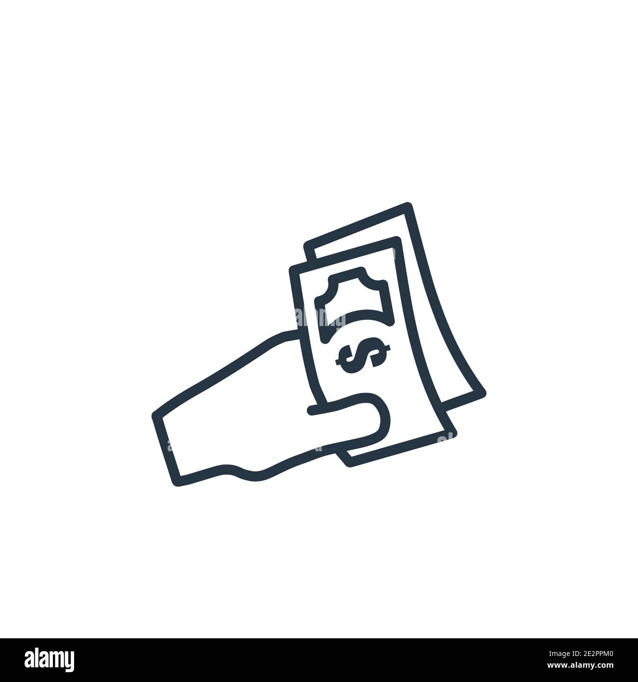 Pay outline vector icon. Thin line black pay icon, flat vector simple ...