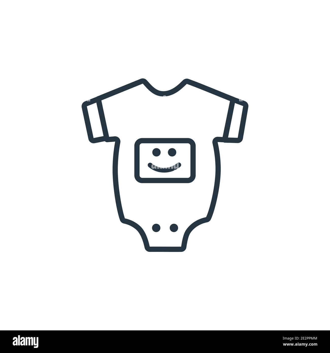 Baby clothes outline vector icon. Thin line black baby clothes icon ...
